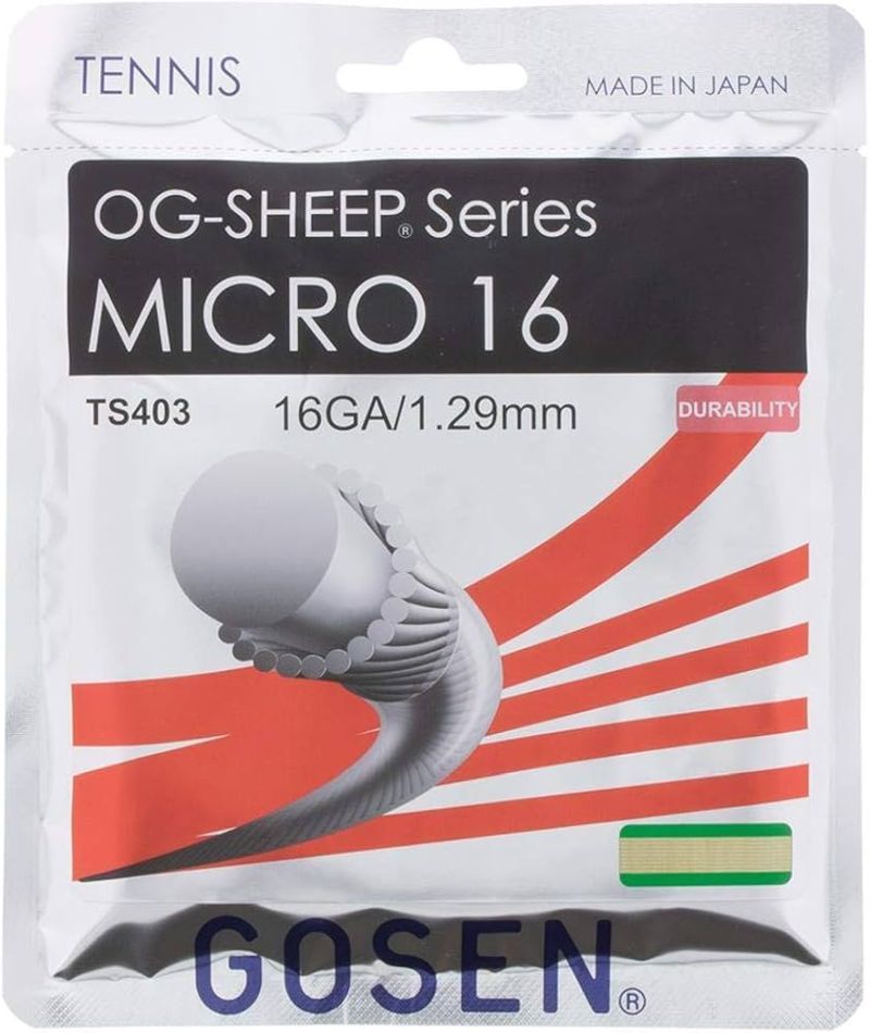 Racordaj tenis Gosen OG-SHEEP Micro (12.2m) - Naturală | Tennis Zone | Magazin de tenis