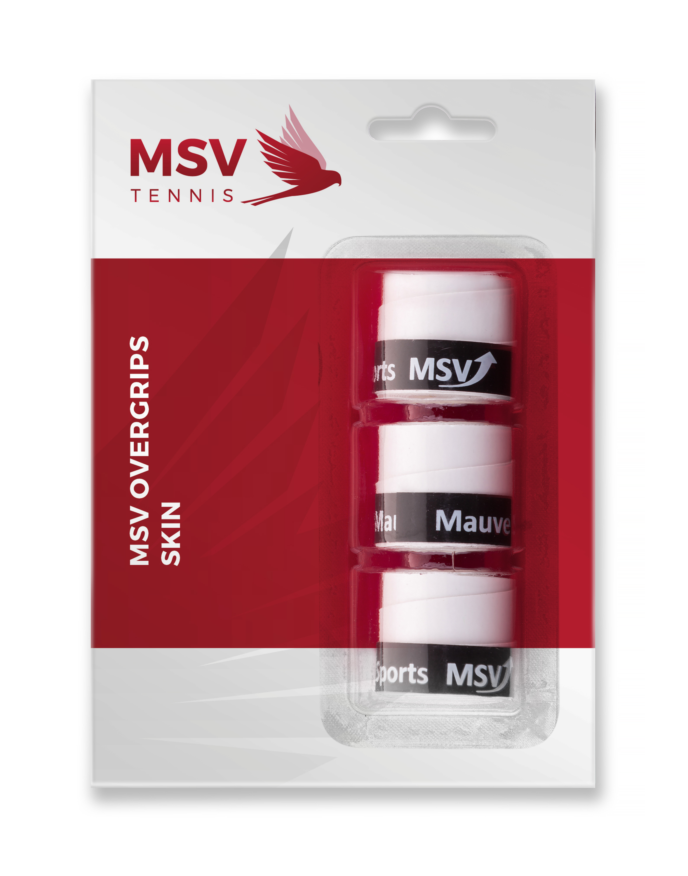 Overgrip MSV Skin Overgrip white 3P | Tennis Zone | Tennis Shop