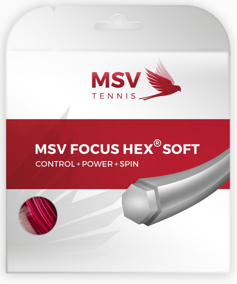 Corda da tennis MSV Focus Hex Soft (12 m) - Rosso | Tennis Zone | Negozio di tennis