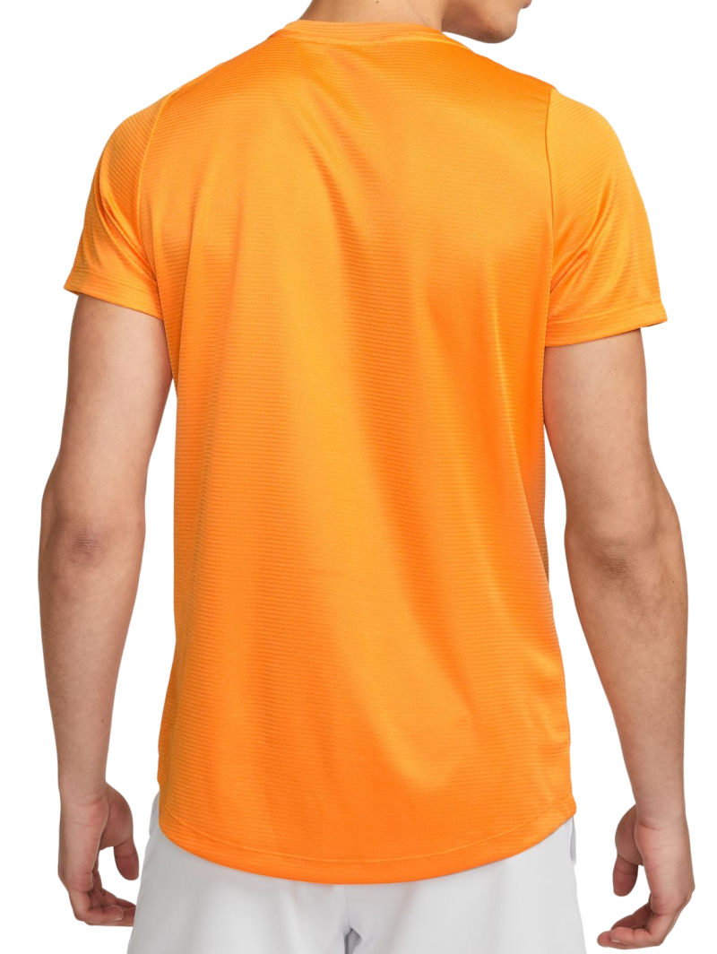 Nike Court Dri-Fit Rafa Challenger Top - vivid orange/baltic blue/white ...