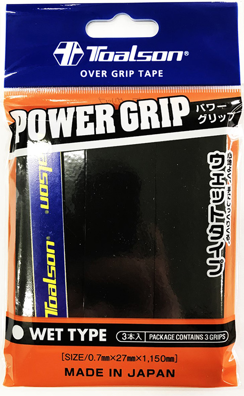 Overgrip Toalson Power Grip 3P - Black | Tennis Zone | Tennis Shop