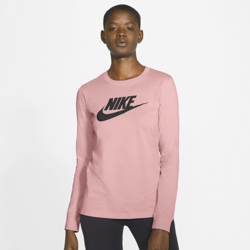 Nike Swoosh Essential LS Icon Ft - pink glaze/black