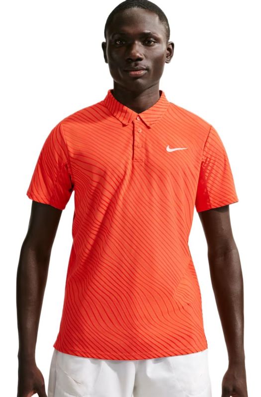 Men's Polo T-shirt Nike Court Slam Dri-FIT ADV - turf orange/white
