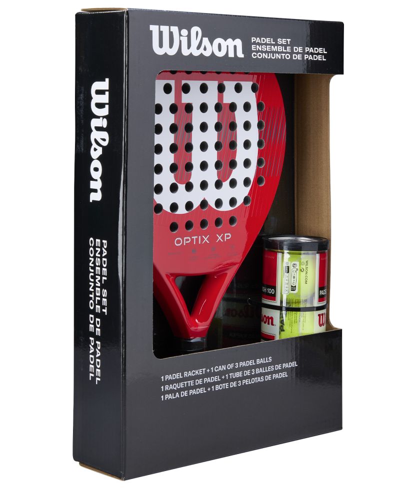 Padelschläger Wilson Optix XP Padel Kit Box - red