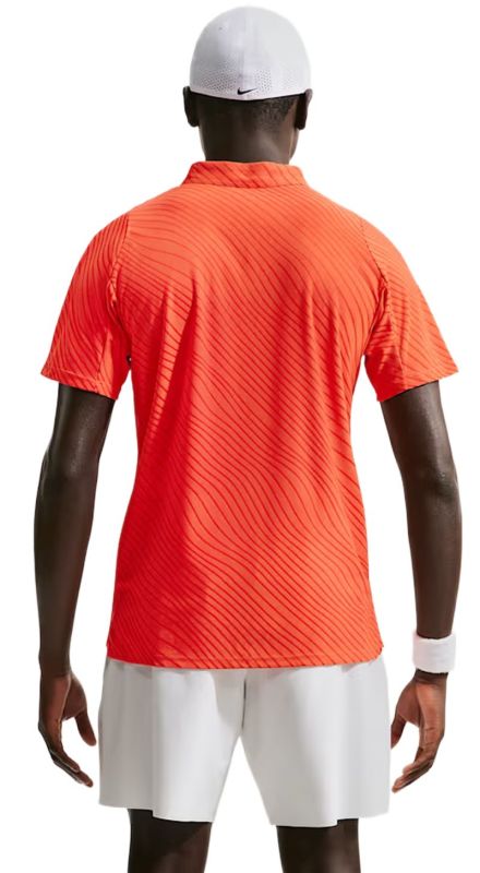 Men's Polo T-shirt Nike Court Slam Dri-FIT ADV - turf orange/white